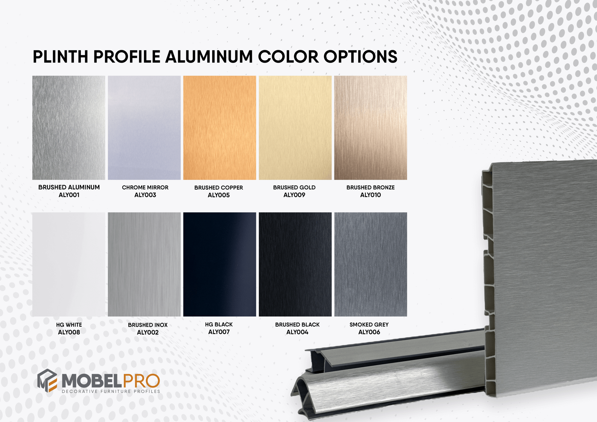 Aluminum Plinth Profile - Mobelkant